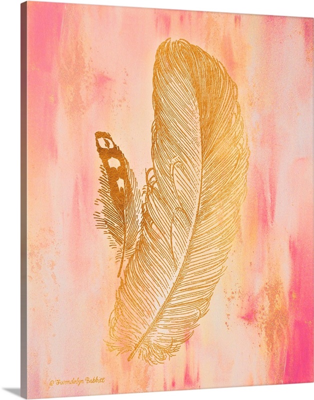 Gold on Pink II | Great Big Canvas