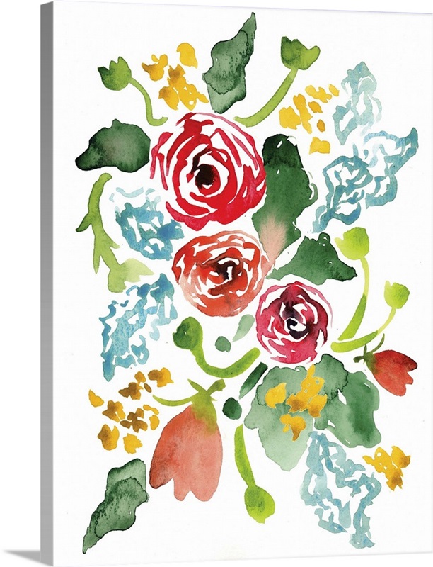 Red Floral Array I | Great Big Canvas