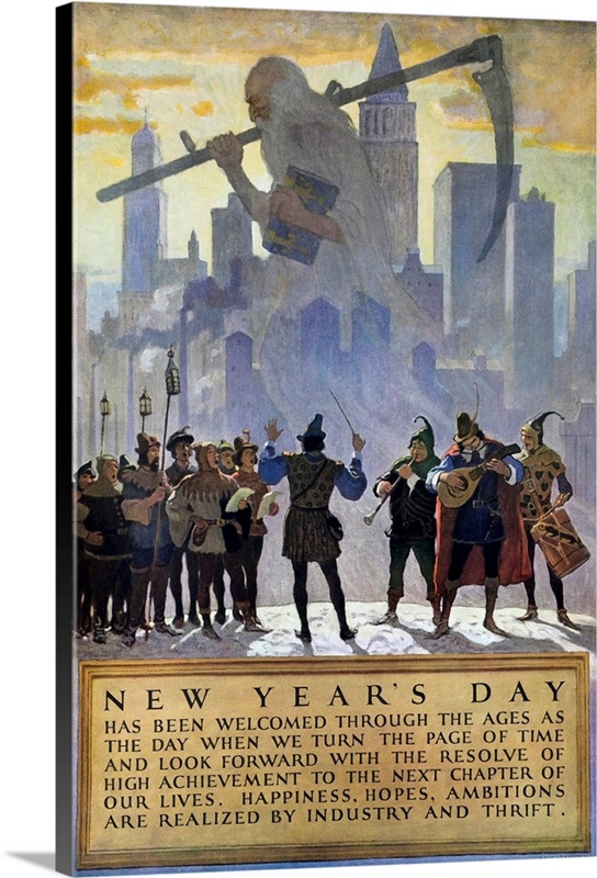 1920's American Banking Poster, New Year'S Day | Great Big Canvas