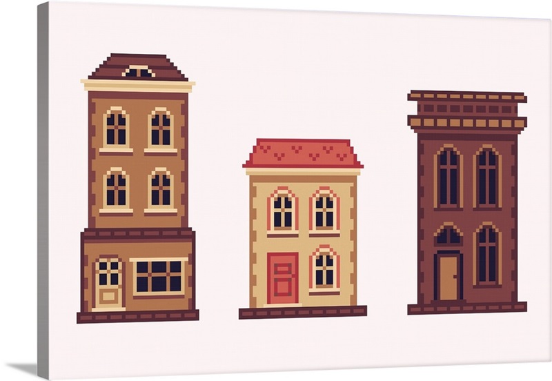 8-Bit Historic European Architecture | Great Big Canvas