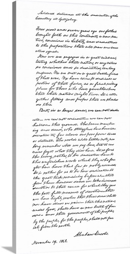 Abraham Lincoln's Gettysburg Address Speech Notes, 1863 | Great Big Canvas