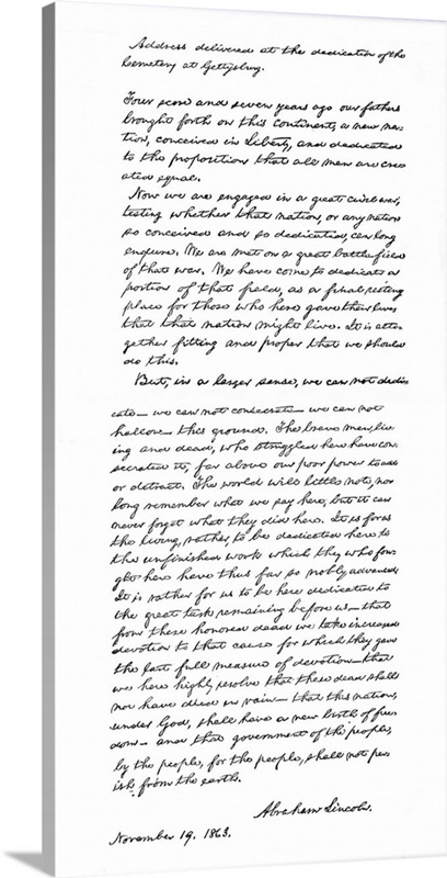 Abraham Lincoln's Gettysburg Address Speech Notes, 1863 | Great Big Canvas