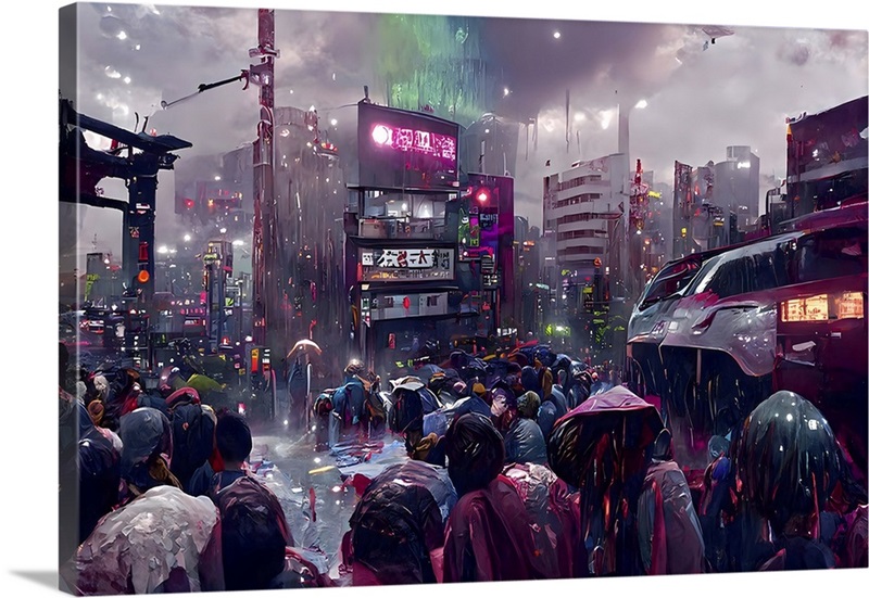 Abstract City Street Spaceship Scene II | Great Big Canvas