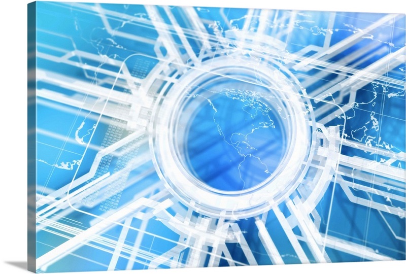 Abstract electronic path | Great Big Canvas