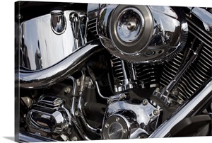 Abstract Motorcycle Engine Wall Art, Canvas Prints, Framed Prints, Wall ...