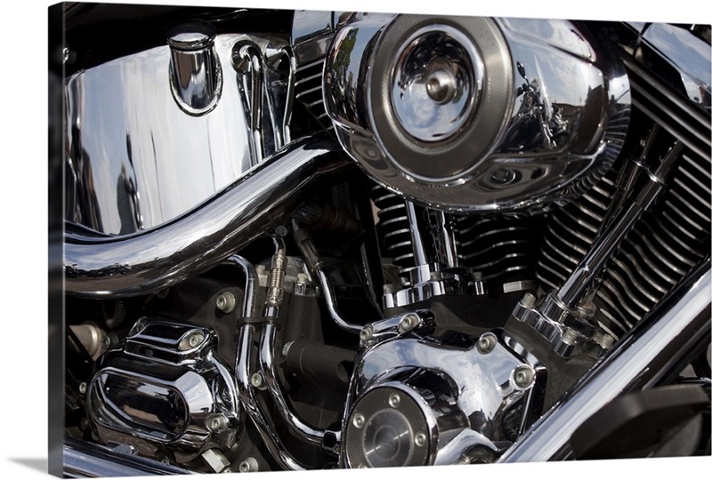 Abstract Motorcycle Engine | Great Big Canvas