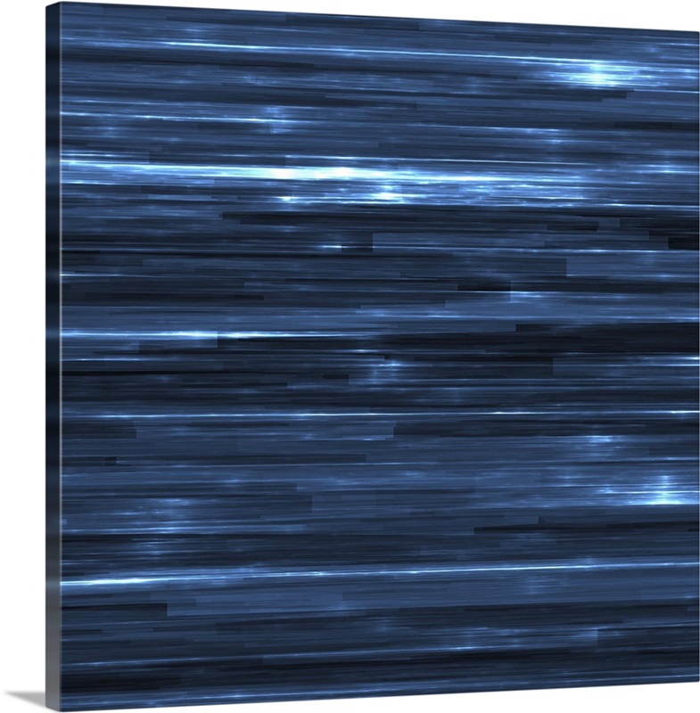 Abstract vertical striated pattern in blue | Great Big Canvas