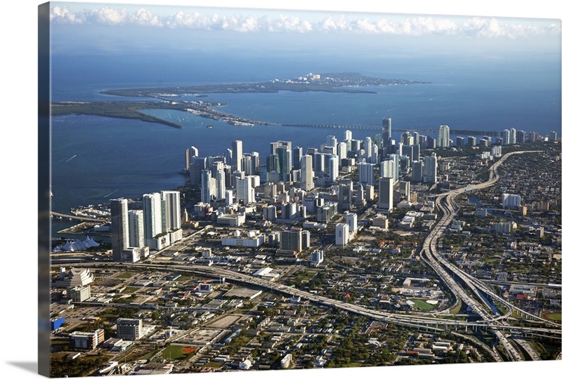 Aerial view of Miami | Great Big Canvas