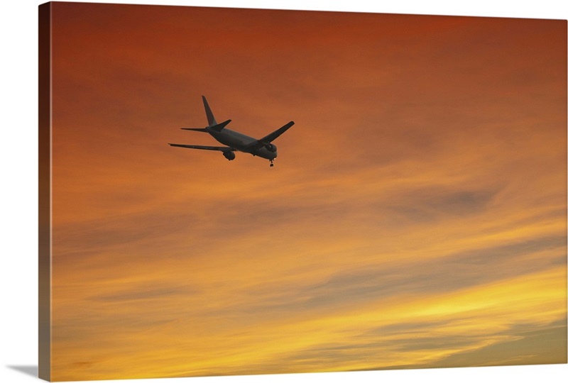 Airplane at Dusk | Great Big Canvas