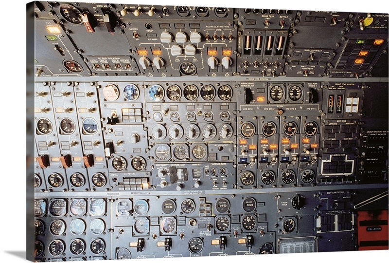 Airplane cockpit control panel | Great Big Canvas