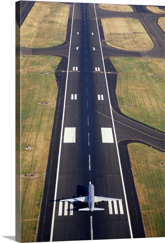 An Airplane in the runway | Great Big Canvas