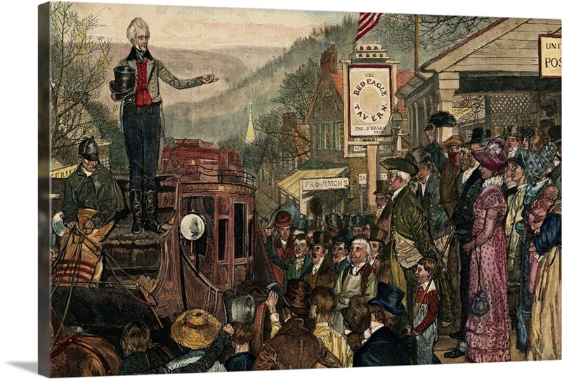 Andrew Jackson Speaking to Crowd After His Election | Great Big Canvas