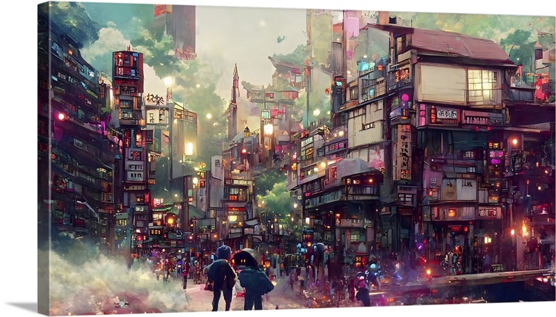 Anime Street Scene IV | Great Big Canvas