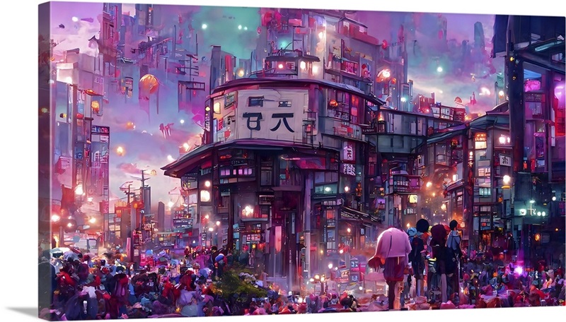 Anime Street Scene IX | Great Big Canvas