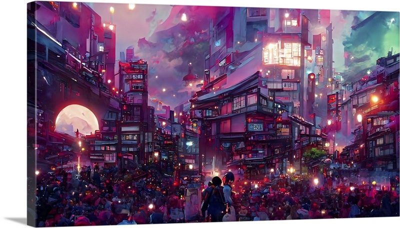 Anime Street Scene XII | Great Big Canvas