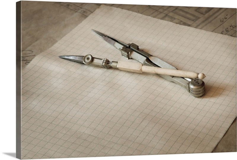 Antique drafting tools | Great Big Canvas