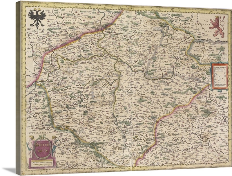 Antique map of Bohemia | Great Big Canvas