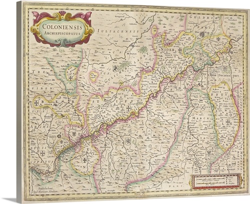 Antique map of colonies in Germania | Great Big Canvas