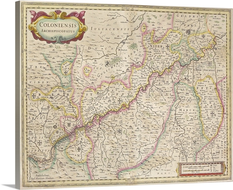 Antique map of colonies in Germania | Great Big Canvas