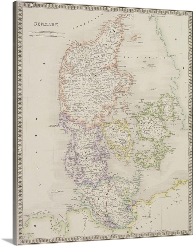 Antique map of Denmark | Great Big Canvas