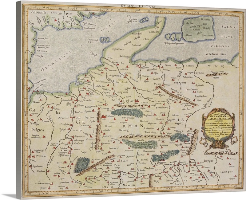 Antique map of Germania | Great Big Canvas