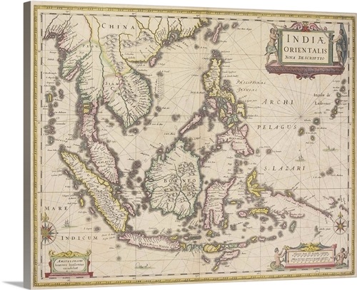 Antique map of southeast Asia | Great Big Canvas