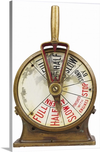 Antique speed control handle for a ship | Great Big Canvas