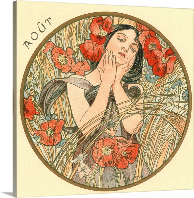 Art Nouveau Aout (August) | Great Big Canvas