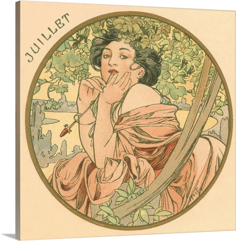 Art Nouveau Juillet (July) | Great Big Canvas