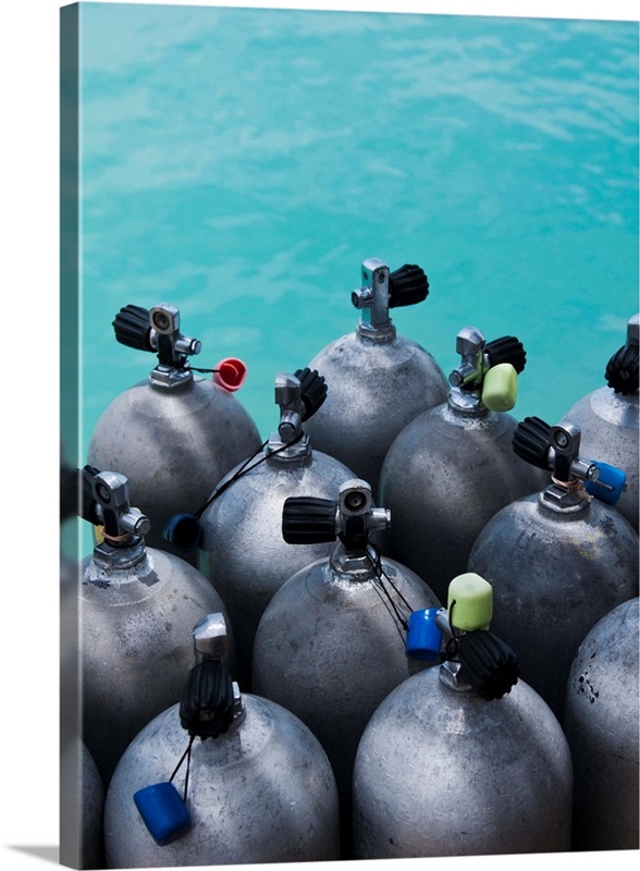 Aruba, oxygen tanks with water | Great Big Canvas