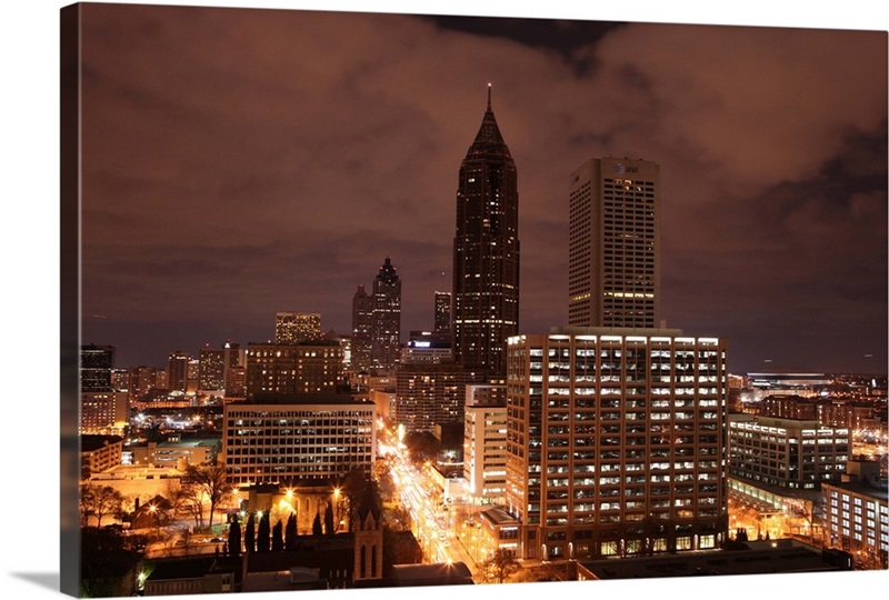 Atlanta, Georgia, during Earth Hour | Great Big Canvas