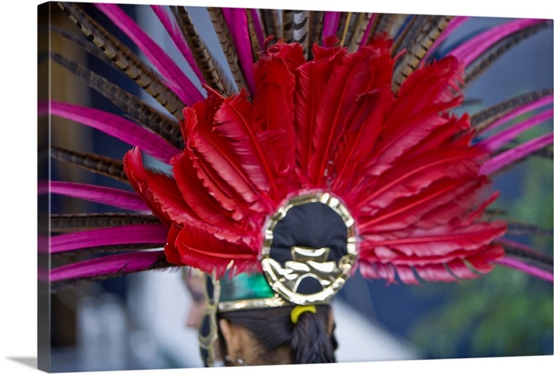 Aztec feather head dress, Mazatlan, Sinaloa State, Mexico | Great Big ...