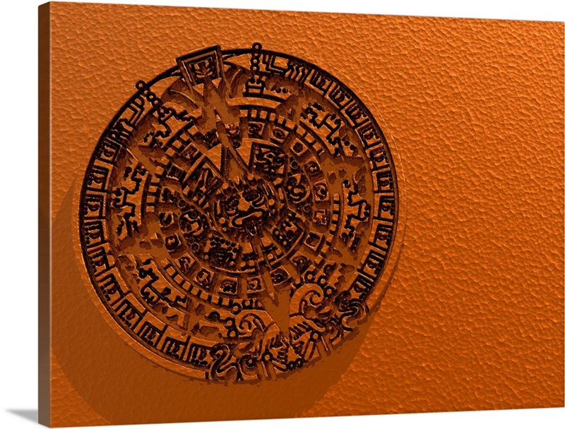 Aztec Sun Stone, artwork | Great Big Canvas