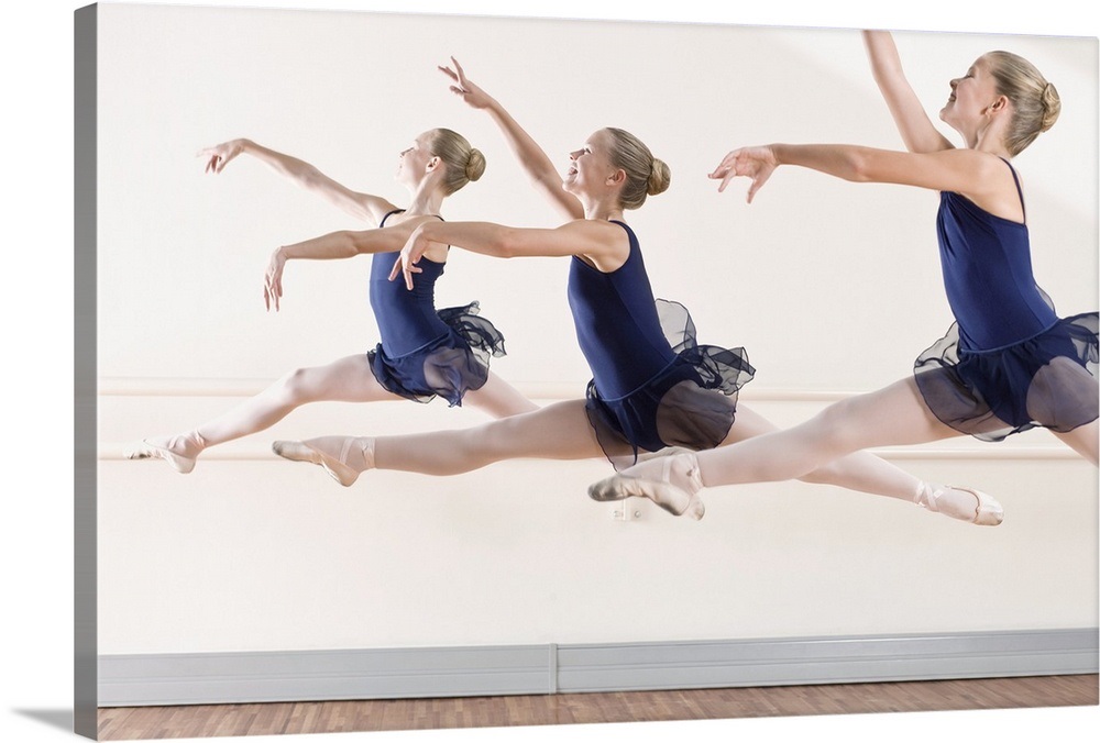 Ballerinas leaping in midair Wall Art, Canvas Prints, Framed Prints ...