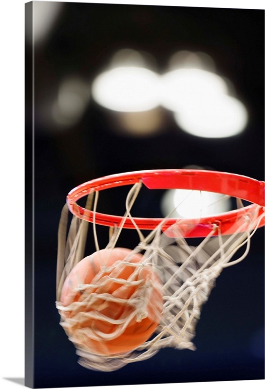 Basketball in basket. | Great Big Canvas