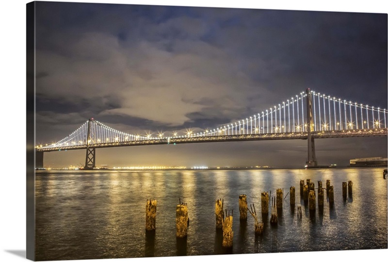 Bay Bridge Light Testing | Great Big Canvas