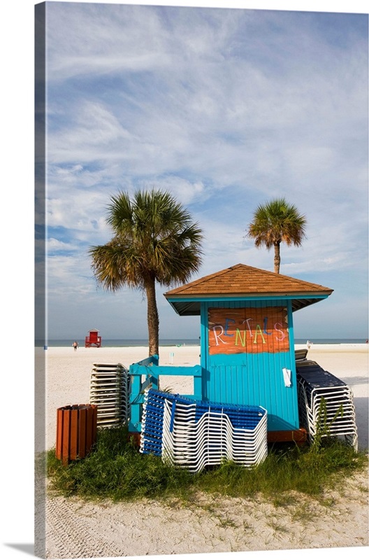 Beach chair rental shack | Great Big Canvas