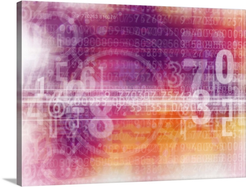 blurred computer diagram with numbers superimposed | Great Big Canvas