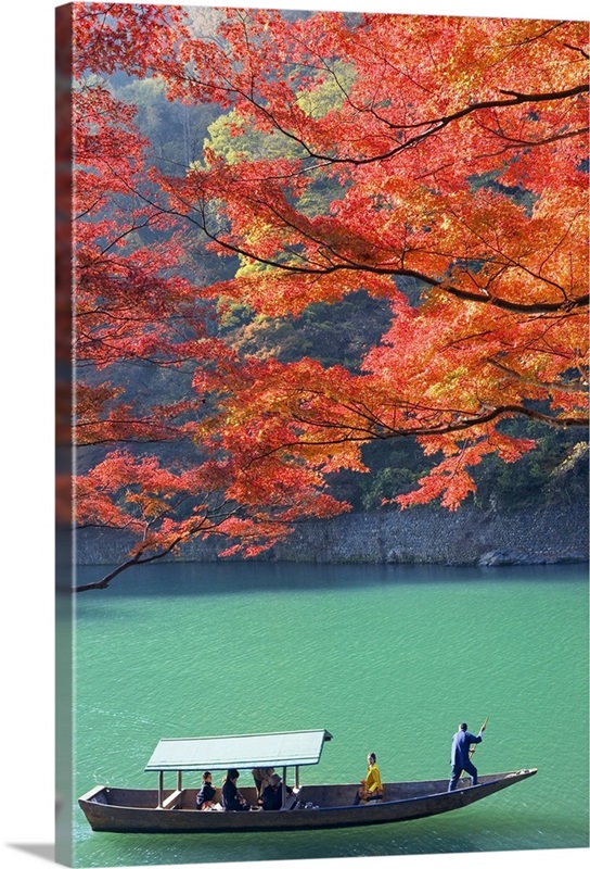 Boat ride at Arashiyama, Kyoto Prefecture, Japan | Great Big Canvas