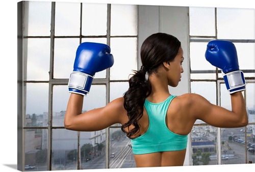 Boxer flexing muscles | Great Big Canvas