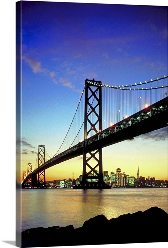 Bridge and city at sunset | Great Big Canvas