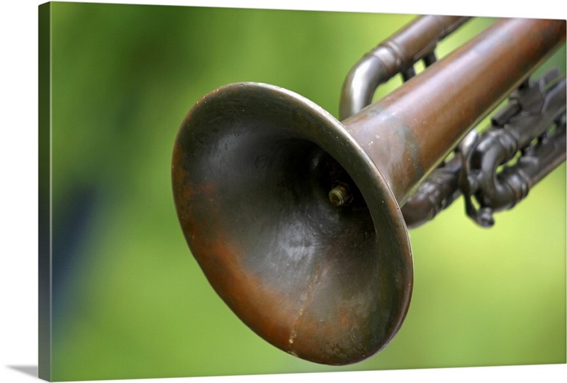 Bronze statue of trumpet | Great Big Canvas