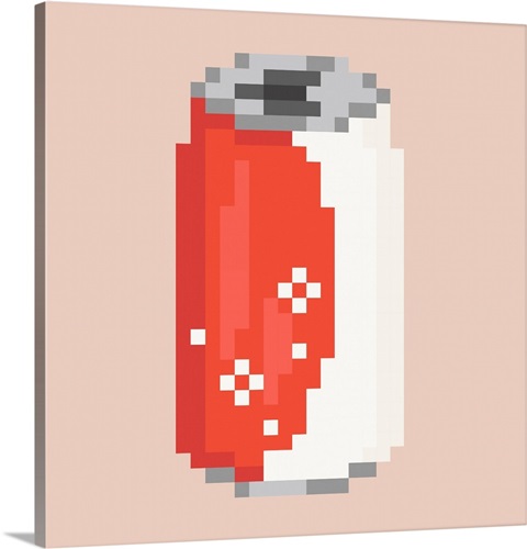 Can Of Iced Cola Pixel Art Wall Art, Canvas Prints, Framed Prints, Wall ...