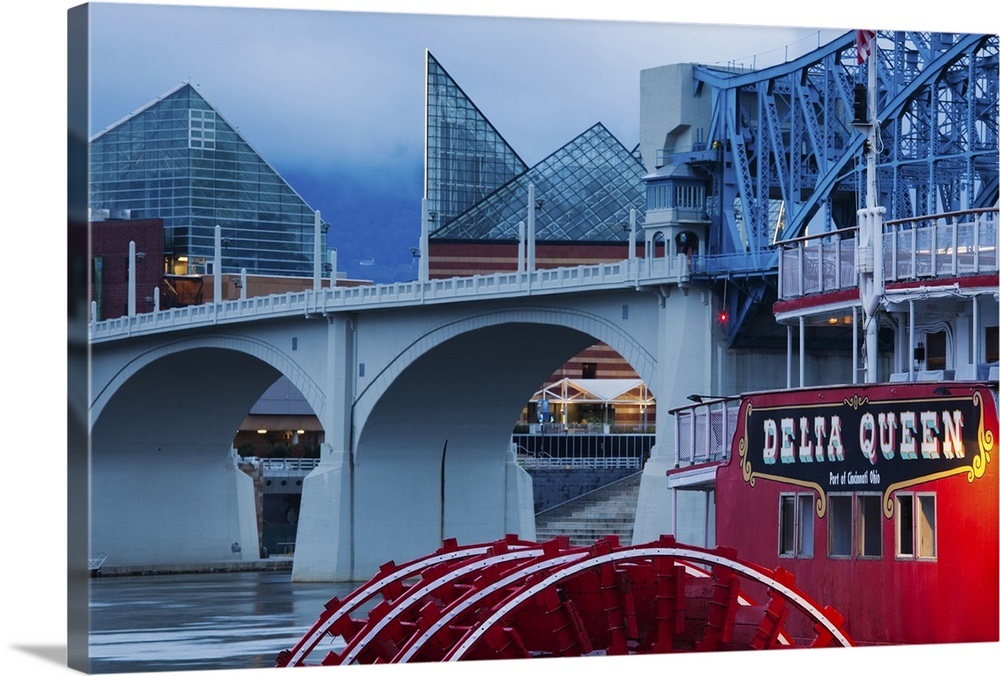 Chattanooga, Tennessee, Market Street bridge Wall Art, Canvas Prints ...