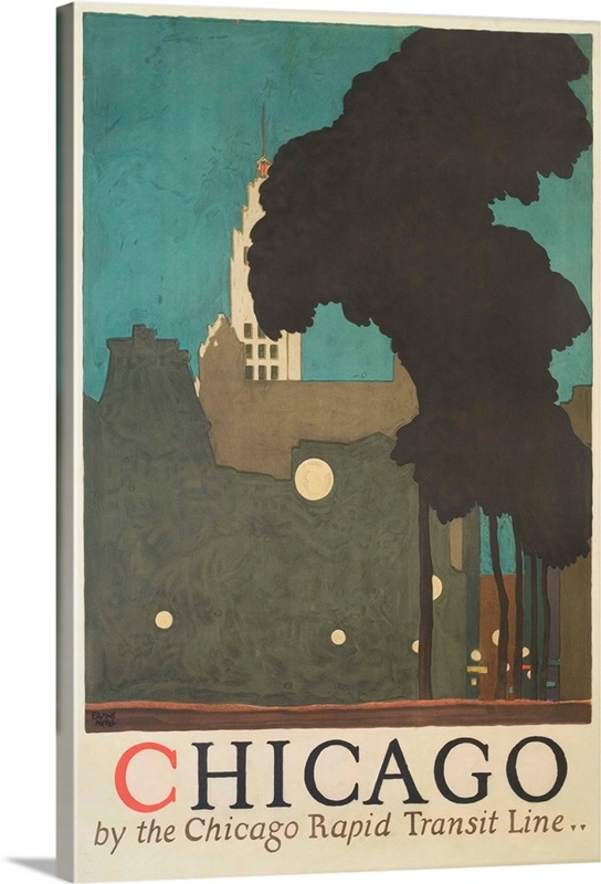 Chicago By The Chicago Rapid Transit Line Poster By Ervine Metzl ...