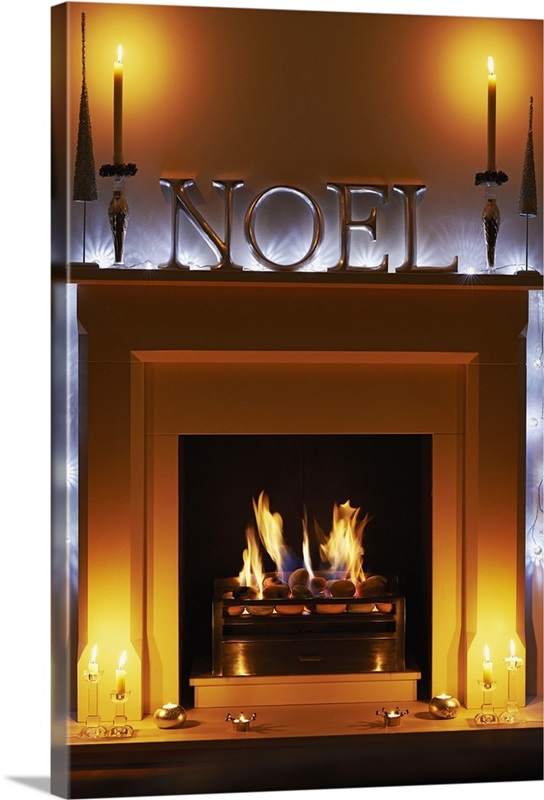 Christmas fireplace | Great Big Canvas