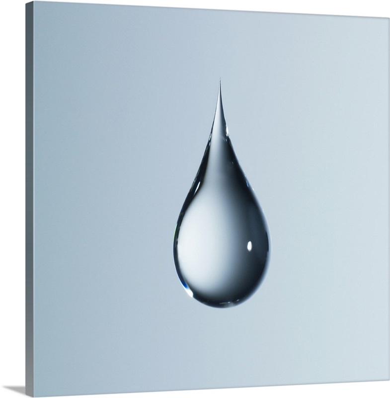 Clear light blue drop on light blue back | Great Big Canvas
