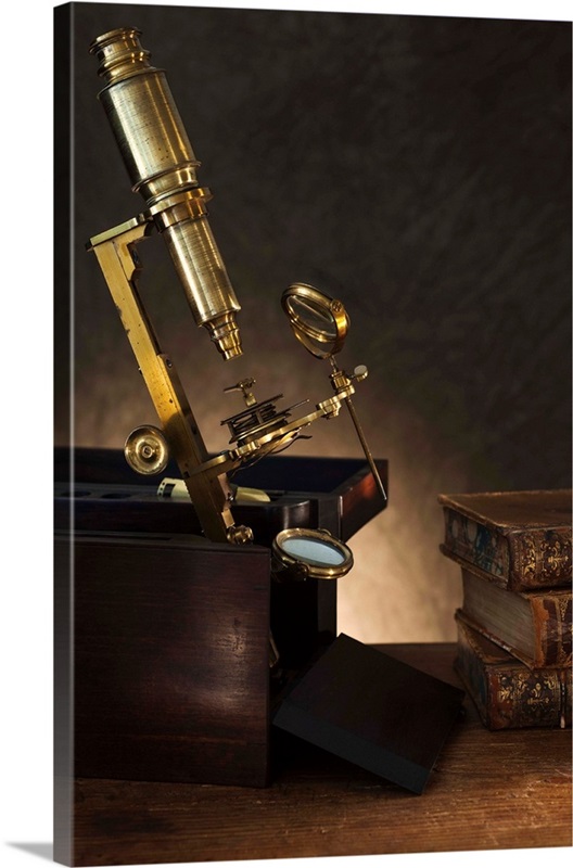 Close up of antique microscope | Great Big Canvas