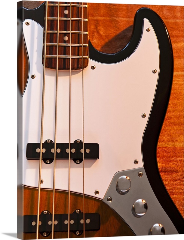 Close up of bass guitar | Great Big Canvas
