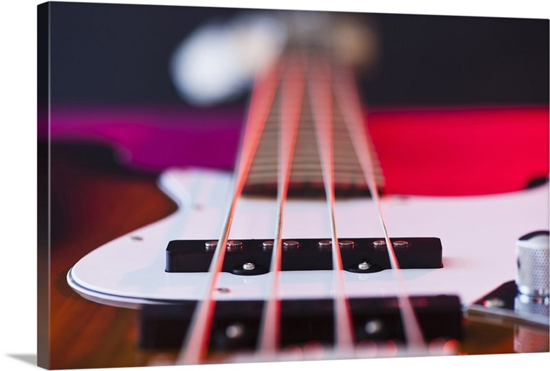 Close up of bass guitar | Great Big Canvas